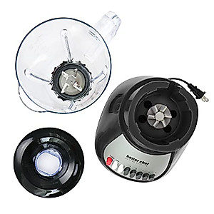 Better Chef Classic 10-speed Blender | 6-cup | BPA-free Acrylonitrile Styrene Polymer Jar (Black)
