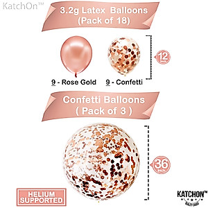 KatchOn, 2024 Gold Balloons Set - Huge 40 Inch, Pack of 25 | 2024 Balloons Graduation, Graduation Decorations Class of 2024 | Rose Gold Class of 2024 Balloons, Rose Gold Graduation Decorations 2024