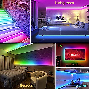 KORJO Dream Color LED Strip Lights, 32.8ft/10M Bluetooth LED Chasing Light with APP, 12V 300 LEDs 5050 RGB Color Changing Rope Light Kit, Flexible Led Strip Lighting for Home Kitchen