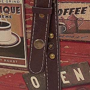 Household Essentials 9245-1 Medium Decorative Home Storage Trunk - Luggage Style - Coffee Shop Design , Orange