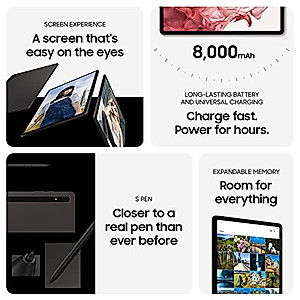 SAMSUNG Galaxy Tab S8 11” 128GB WiFi 6E Android Tablet, Large LCD Screen, S Pen Included, Ultra Wide Camera, Long Lasting Battery, US Version, 2022, Silver