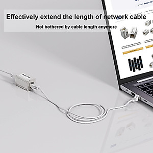 iwillink 5-Pack Shielded Cat6 RJ45 Inline Couplers, Female to Female Ethernet Coupler, RJ45 Coupler for Cat6/Cat5e/Cat5 Ethernet Cables, Ethernet Extender Adapter in Silver