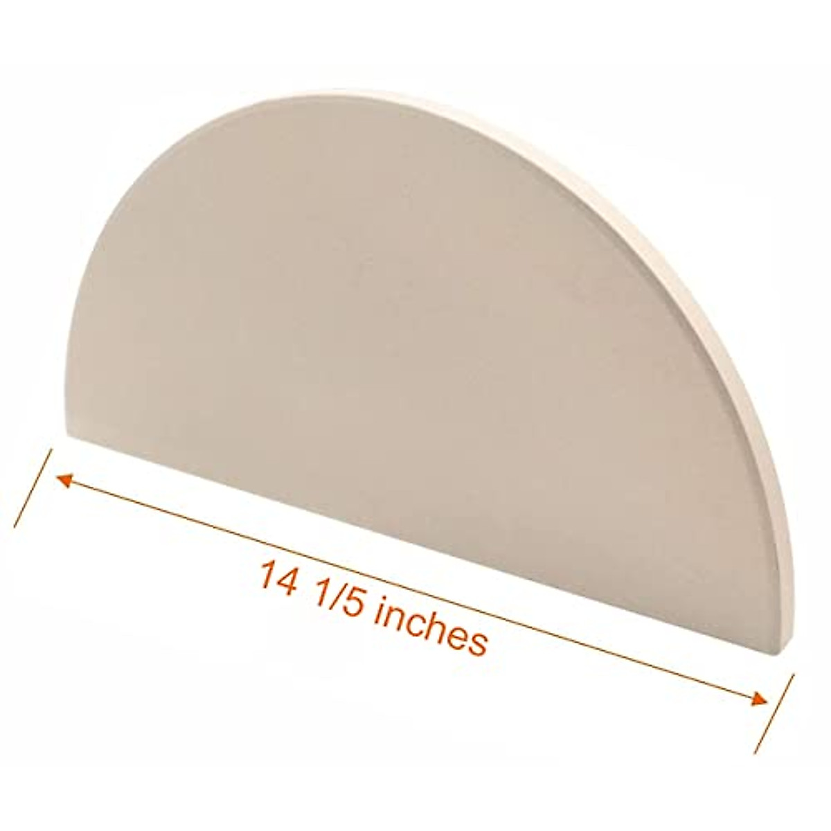 DaYvlen Dia 14 1/5-in Half-Moon Ceramic Heat Deflector Plates for Kamado Joe Classic Grills