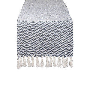 DII Braided Farmhouse Table Runner, 15 x 72 inches, 1-Piece, French Blue