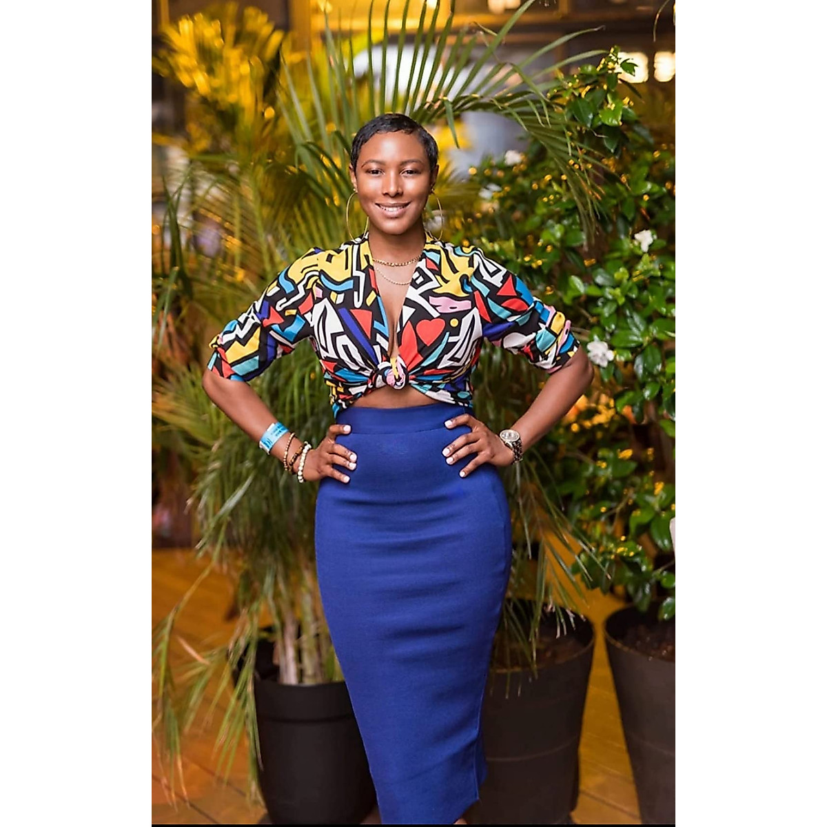 Blouses for Women Fashion, Casual Long Sleeve Button Down Shirts Tops, XS-3XL (Red Yellow Mix Colors, X-Small)