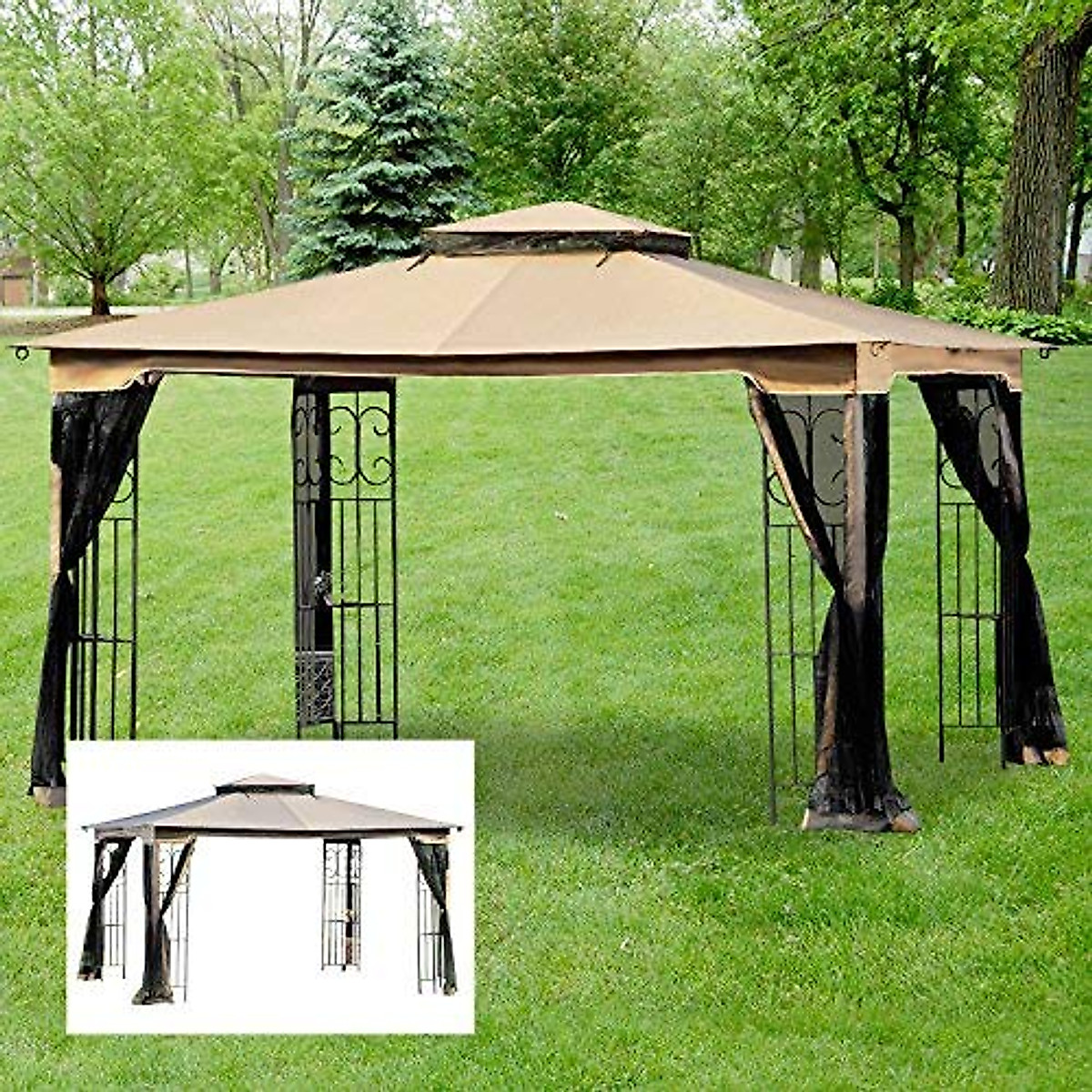 Garden Winds Replacement Canopy Top Cover for The Regency II Gazebo - 350