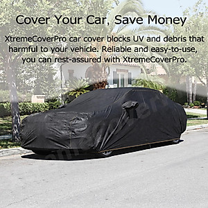 Custom FIT Car Cover for Ford Mustang 2015 2016 2018 2019 2020 2021 2022 2023 Car Cover for XTREMECOVERPRO PRO Series Black -A.P
