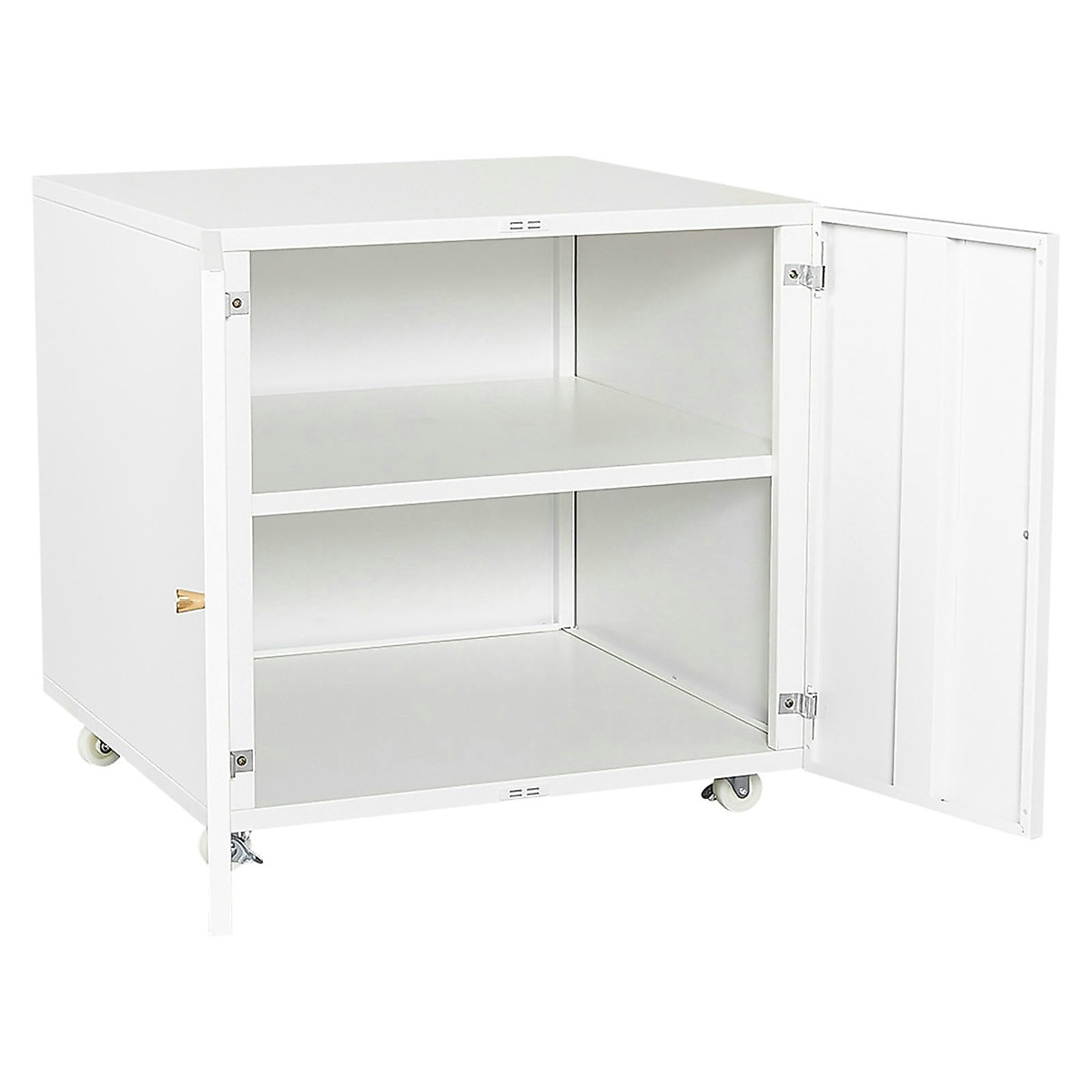 Ayoiow Living Room Shelf Cabinet Metal Cabinet White Style 1 Cabinet for Living Room