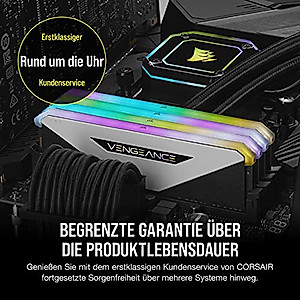 CORSAIR Vengeance RGB RT 32GB (4x8GB) DDR4 3600 (PC4-28800) C18 1.35V Desktop Memory