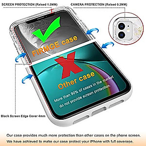 FIRMGE for iPhone 11 Case, with [2 x Tempered Glass Screen Protector] 360 Full-Body Coverage Hard PC+Soft TPU Silicone 3 in 1 Military Grade Heavy Duty Shockproof Phone Protective Cover Marble 04