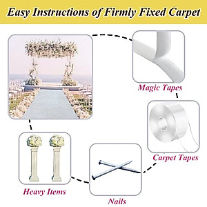 White Aisle Runner Aisle Runner for Wedding Velvet Aisle Carpet 2FTx15FT Wedding Accessories Romantic Velvet Fabric Floor Aisle Runner for Wedding Ceremony Decorative Aisle Rugs for Birthday Events