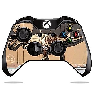 MightySkins Skin Compatible with Microsoft Xbox One or One S Controller - Street Dino | Protective, Durable, and Unique Vinyl wrap Cover | Easy to Apply, Remove, and Change Styles | Made in The USA