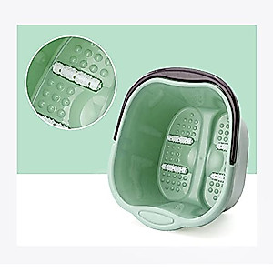 Generic Foot Spa and Massager Bucket, Plastic Foot Tub Massage Bucket Foot Soaking Bath Tub Soaking Feet Suitable for Home Spa Pedicure (XL, GREEN)