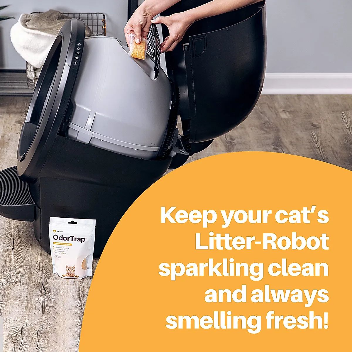 Litter-Robot Supply Kit by Whisker - Includes 30 Cleaner Wipes, 25 Waste Drawer Liners, Cleaner Spray & 6 OdorTrap Refill Packs, For Use with Litter-Robot, the Self-Cleaning Cat Litter Box