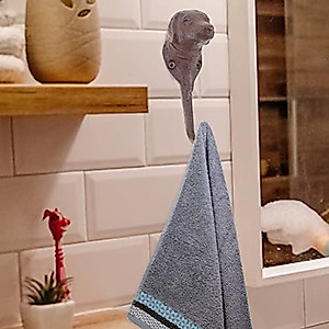 Zerodeko Wrought Iron Animal Hook Metal Animal Wall Hook Cubicle Coat Hook Wall Hanging Hook Wall Decorative Hooks Dog Wall Hanger Dog Coat Rack Rustic Key Hook Heavy Metal Hook