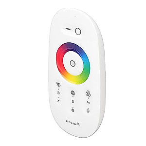 LED Remote Controller, LED Strip Light Dimmer DC12 to 24V 2.4GHz Wireless RF Touch RGBW 7 Color Dimming 64000 Color Temperature for Home
