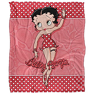 Betty Boop Paisley & Polka Dots Officially Licensed Silky Touch Super Soft Throw Blanket 50" x 60"