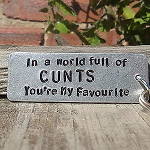 Funny Keychain for Women Men Couples Gifts, in a World Full of You're My Favorite, Valentines Day Gift Husband Boyfriend