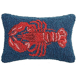 Peking Handicraft Lobster Hook, 8X12 Throw Pillow, 1 Count (Pack of 1)