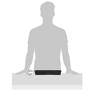 madesmart 12x3 Bin Multi-Purpose, Soft-Grip Handles, Non-Slip Feet & BPA-Free, Small, Carbon