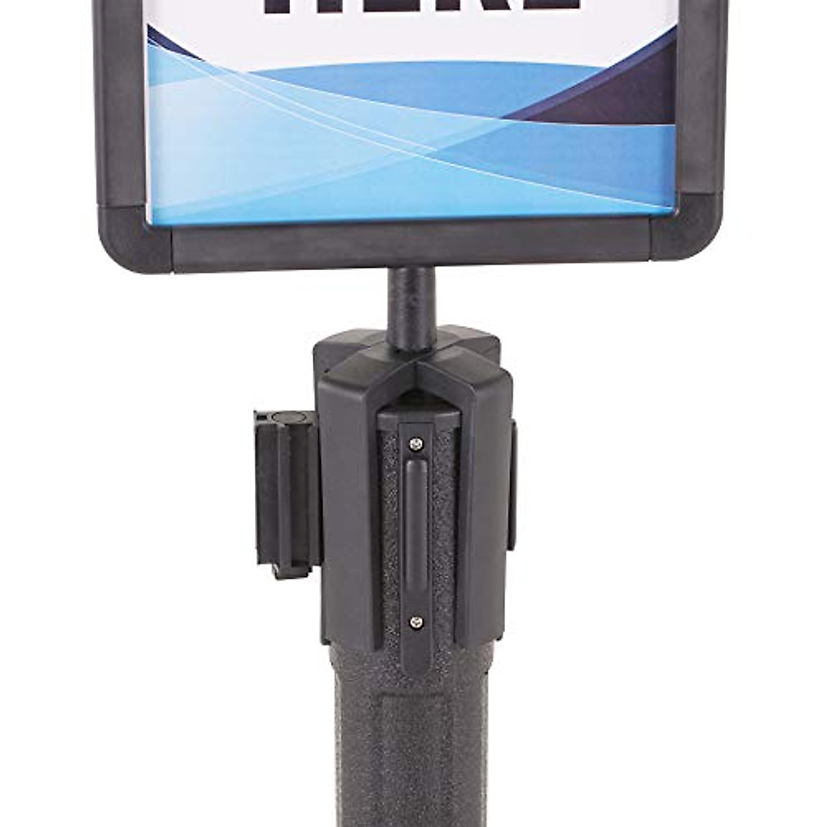 US Weight - U2513 Plastic Stanchion Sign Holder with Plexiglass Covers for USW ChainBoss and Sentry Stanchions