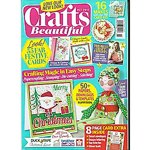 CRAFTS BEAUTIFUL, OCT, 2017 ISSUE,310 FREE GIFTS OR CARD KIT ARE NOT INCLUDED