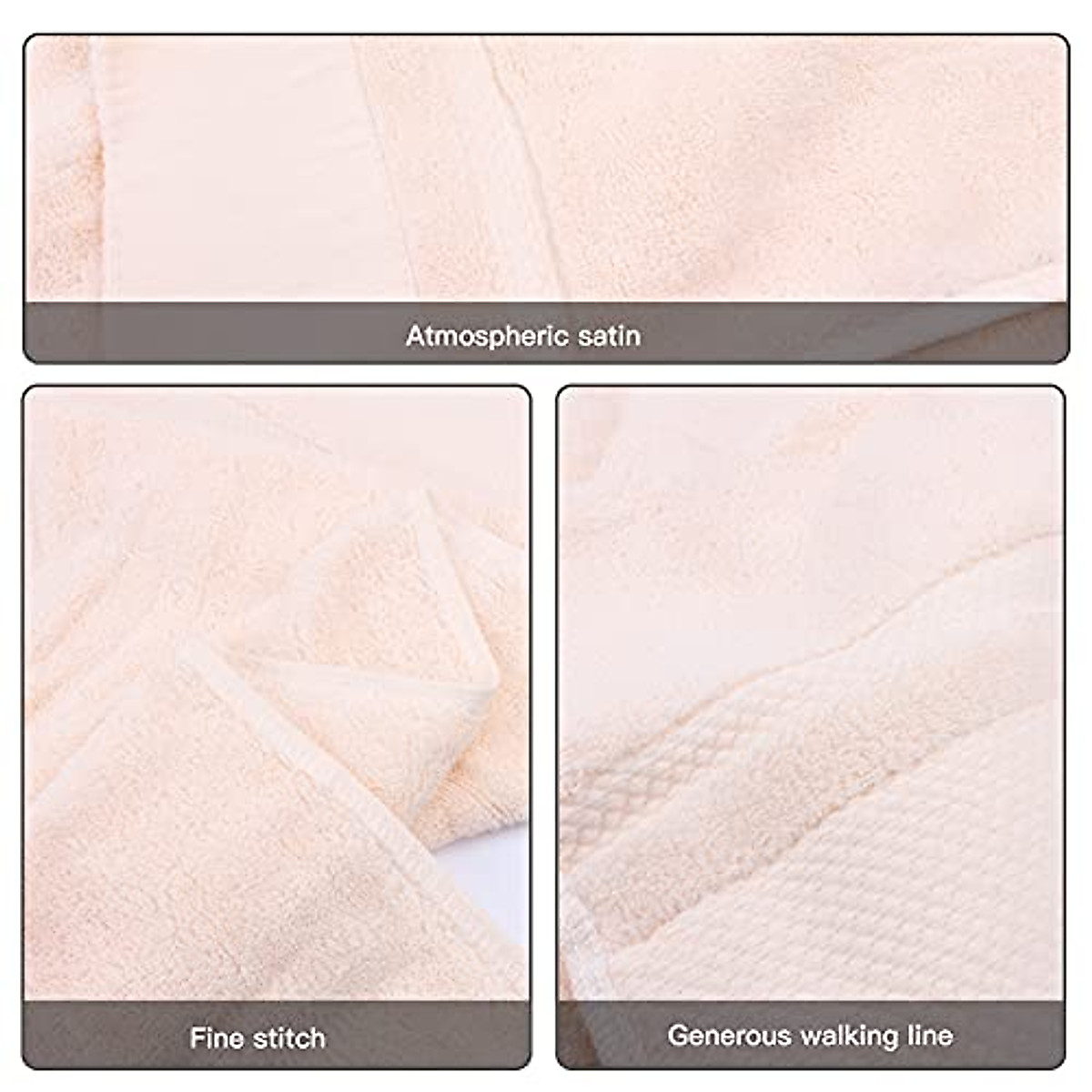 KUFUNG Hand Towel Cool Soft, Fluffy, and Absorbent, Premium Quality Perfect for Daily Use 100% Cotton Towel (Beige, 13.4X29)