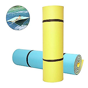 Lykos Floating Mat Foam Pad 9FT/18FT X6 FT Water Recreation and Relaxing for Pool Beach Lake River Water Floating Mat for Adults and Kids (Yellow, 9 FT)