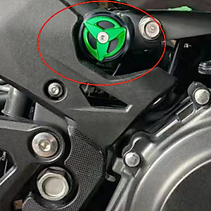 Motorcycle Frame Hole Decorative Cover Plug Cap Set Spools Sliders Stand Screws for Kawasaki EX400 Ninja 400 Z400 2018-2022 NINJA400 Z 400 (Black&Green)
