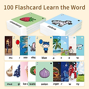 alilo Learning Educational Toys for Toddlers 2-3-4-5-6, Interactive Reading Pen Set for Kids, with 3 Learn to Read Books for Kids, 100 Talking Flash Cards, 540 Recording Stickers, Alphabet, Music Card