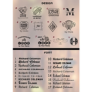 Personalized leather labels for handmade items, custom clothing labels