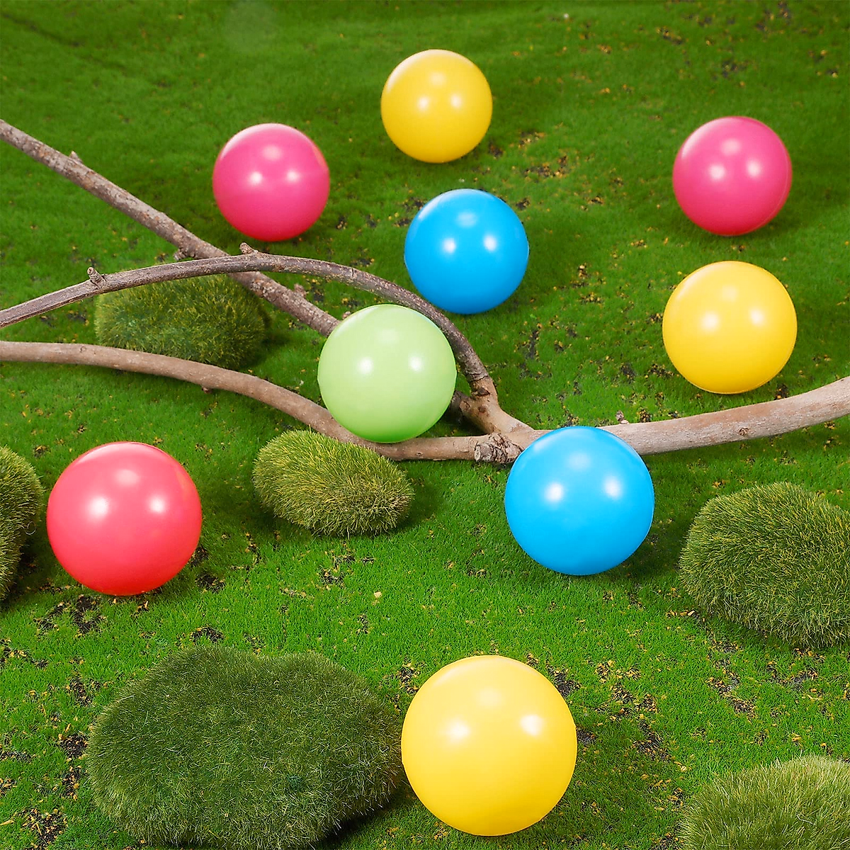 Civaner Multi-Colored Replacement Toy Balls Crush Proof Bulldozer Balls Soft Plastic Air-Filled Ocean Balls for Toddlers 1.75 Inch Balls Toys (9 Pieces)