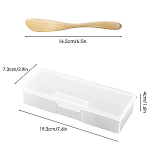 DanziX 6 Pcs Cheese Knife Set, Wood Handle Stainless Steel Cheese Cutter Fork Spreader Slicer with 2 Pcs Wooden Butter Knife