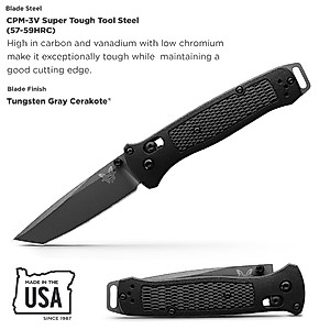 Benchmade - Bailout 537GY EDC Knife with Black Grivory Handle (537GY)