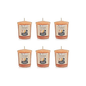 Yankee Candle Lot of 6 Tangerine & Vanilla Sampler Votive Candles 1.75 oz Each