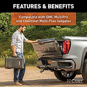 CURT 58265 Protective GMC MultiPro, Chevy Multi-Flex Tailgate Sensor for Towing Accessories, 2-Inch Receiver Hitch Cap,Black