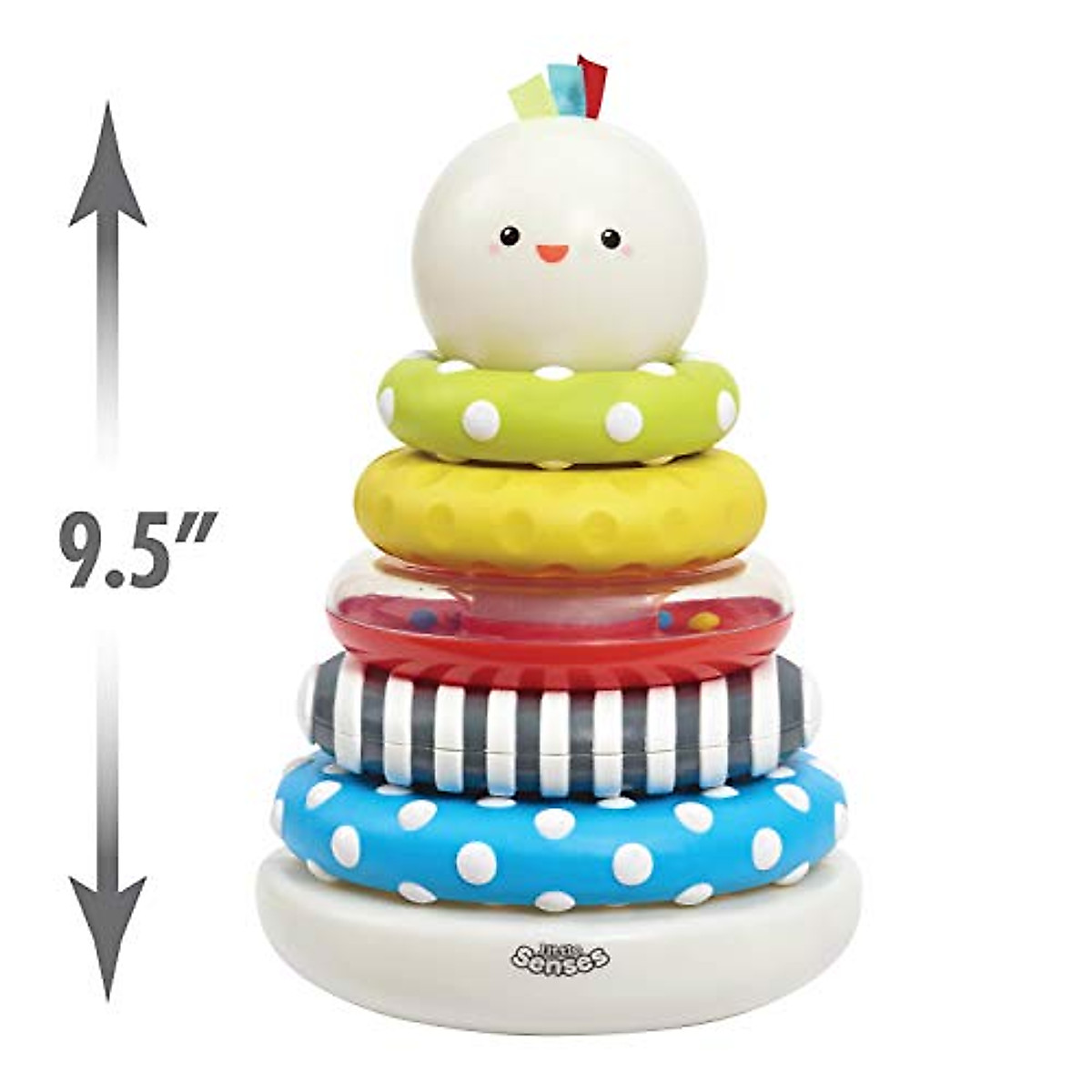 Early Learning Centre Little Senses Glowing Stacking Rings, Stimulates Senses, Fine Motor Skills, Hand Eye Coordination, Kids Toys for Ages 06 Month, Amazon Exclusive