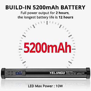 YELANGU LED Light Wand | RGB Light Stick for Photography | 21 RGB Effects, Rechargeable,2-12 Hours Battery Life | Portable & Easy Assembly | Ideal for Photography and Creative Lighting