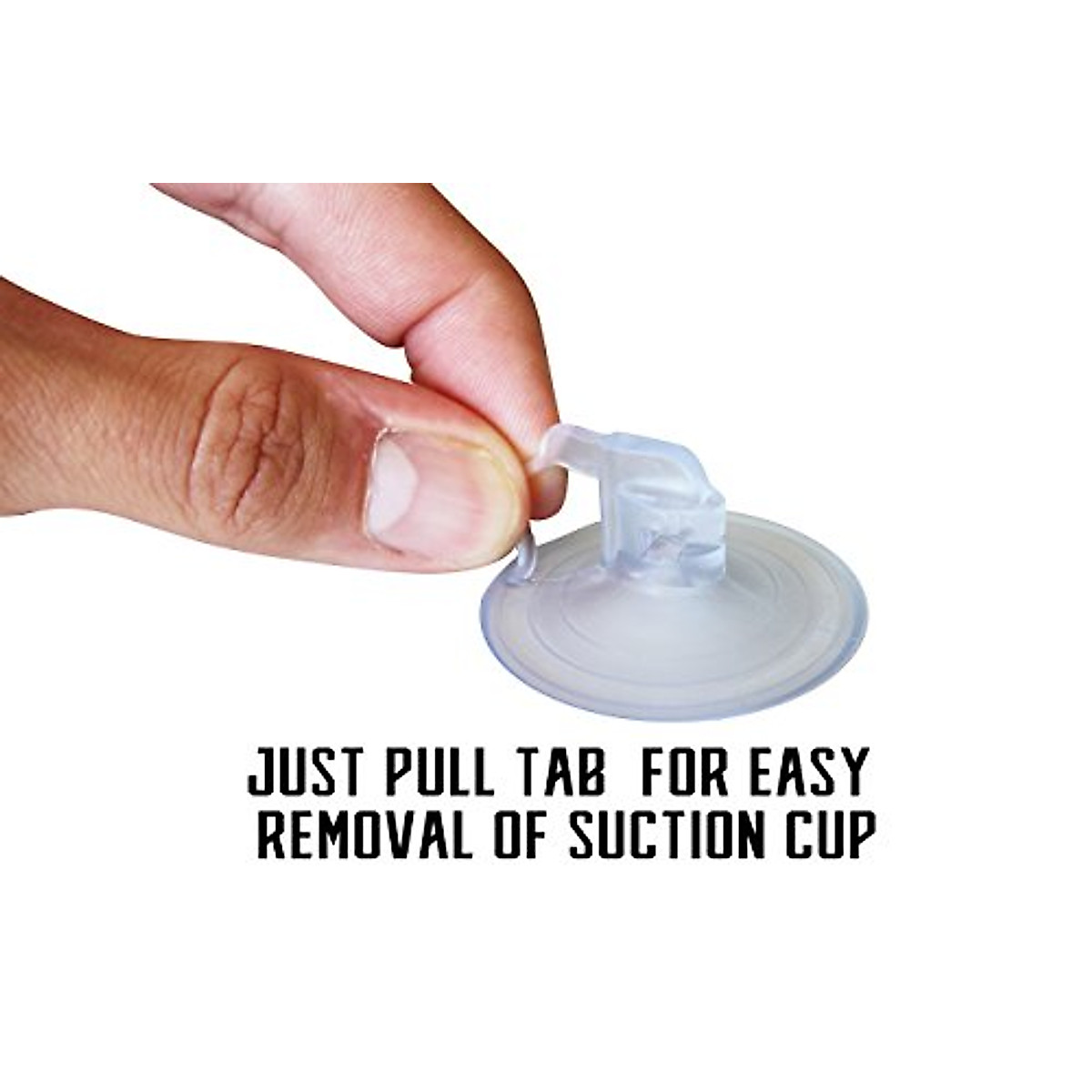 Clear Plastic Suction Cup Hooks - 4 cm (1-5/8 in) Wide, Set of 10, Pop Up Handles and Grips for Glass, Windows, Windshield, Metal, Tile, Kitchen, Bathroom Mirror, Shower Wall, Terrarium, Car Window