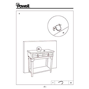 Powell Furniture Calypso Small Hall Console