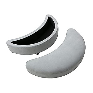 HOMVET 360° Swivel Accent Barrel Chair with Storage Ottoman & 4 Pillows, Modern Linen Leisure Chair Round Accent for Living Room,Beacon Grey