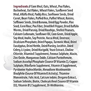 Witte Molen Pure Hamster Food Seed Mixture Mealworms, Sunflower Seeds, Puffed Rice, Grape Nuts, No Artificial Preservatives Dry Food, 1.7 lbs - 5 Pack