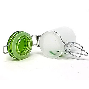 Airtight Glass Herb Mini Stash Jar with Clamping Lid in Choice of Design (Holy Smoke)