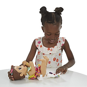 Baby Alive Super Snacks Snackin’ Lily Baby: Brunette Hair Baby Doll That Eats, with Reusable Doll Food, Spoon and 3 Accessories, Perfect Doll for 3 Year Old Girls and Boys and Up