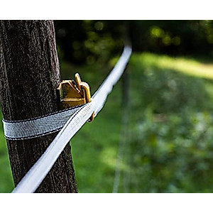 SGT Knots High Visibility Electric Fence Poly Tape - Electric Twisted Poly Pro - Long Lasting 5 Stainless Steel Conductors (1/2" x 656ft, 1 Spool - White)