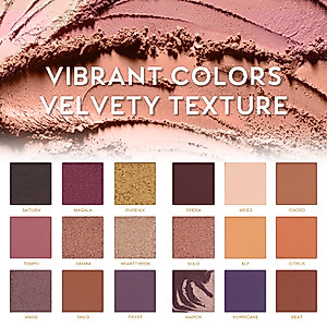 CHARMCODE Shimmer Matte Makeup Eyeshadow Palette Professional 18 Colors High Pigmented Warm Neutral Metallic Blendable Creamy Eye Shadow Pallet Set