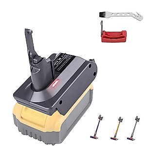 URUN V7/V8 Adapter for Dewalt 20V 60V Battery Convert to for Dyson V7/V8 Handheld Vacuum Cleaner Battery Compatible with V7/V8 Animal V7/V8 Absolute V7/V8 Motorhead Pro V7/V8 HEPA Li-ion SV11 Battery