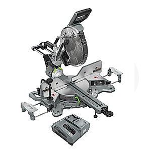 FLEX 24V Brushless Cordless 12-Inch Dual Bevel Sliding Miter Saw Kit with 10.0Ah Stacked Lithium Battery and 280W Rapid Charger - FX7141A-1J