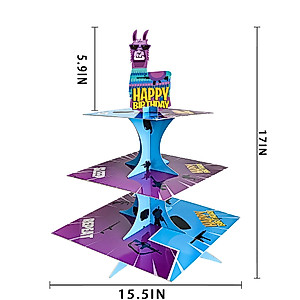 Video Game Birthday Party Supplies, 3 Tier Video Games Cupcake Stand for Boys Game Fans Birthday Decorations Baby Shower Game Party Favors