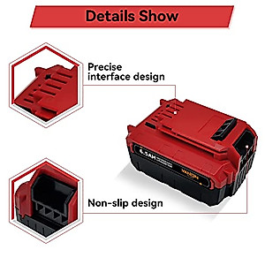 VANON PCC685L 6.5Ah 20V Battery Replace for Porter Cable 20V Battery MAX Lithium-Ion PCC682L PCC685LP PCC680L,2Pack